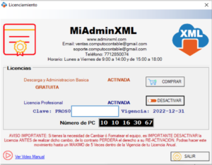 Licenciamiento - MiAdminXML - ComputoContable
