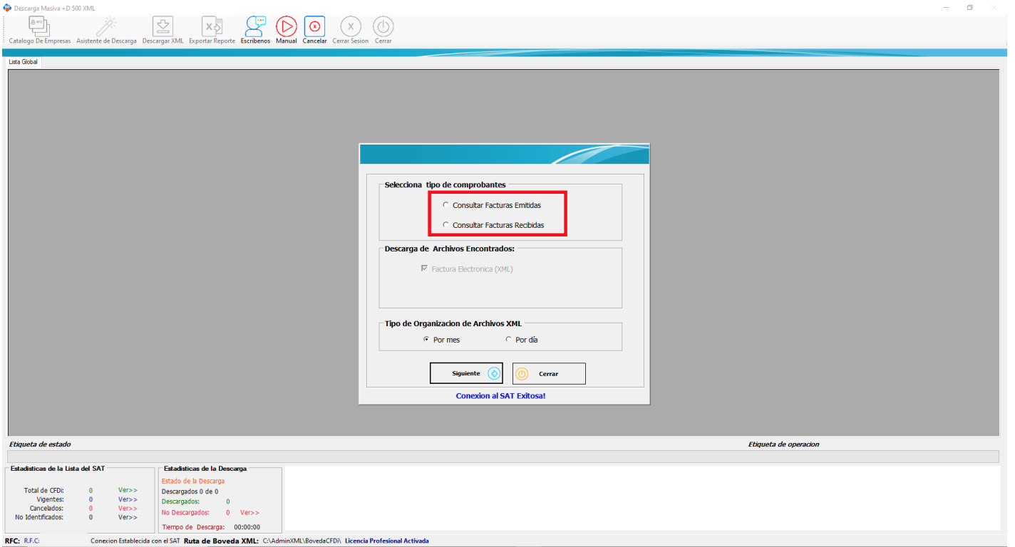 +D500 XML Descarga - MiAdminXML - ComputoContable