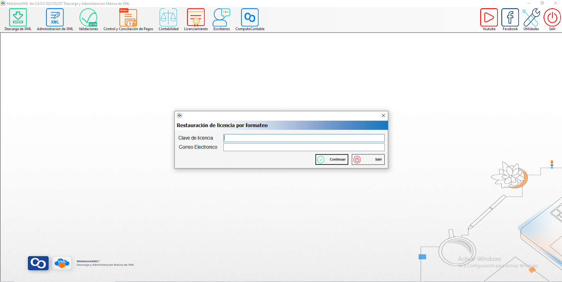 ¿Cómo restaurar mi licencia en MiAdminXML 5.0? - ComputoContable